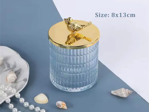 Wholesale Blue Decorative Glass Candle Jars with Lids Bulk - Reliable ...