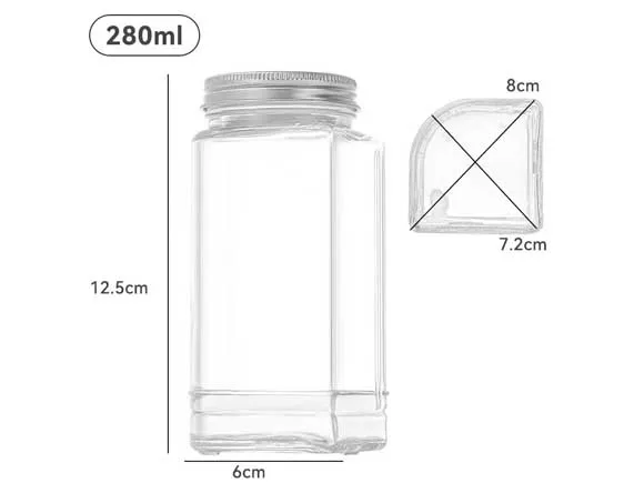 100ml-1000ml(33oz) Unique Glass Food Storage Jars With Lids For Kitchen ...