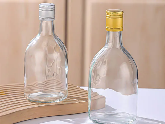 380ml 500ml Clear Round Glass Liquor Beverage Bottles Wholesale With ...