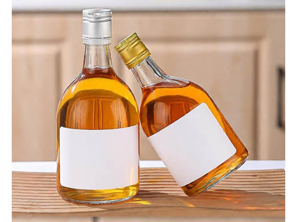 380ml 500ml Clear Round Glass Liquor Beverage Bottles Wholesale With ...