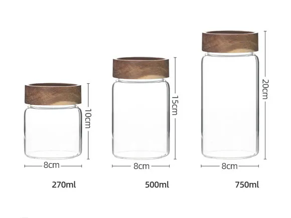 4oz 6oz 9oz 16oz High Borosilicate Glass Food Storage Jars with Screw ...