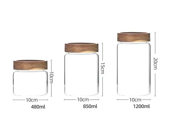 4oz 6oz 9oz 16oz High Borosilicate Glass Food Storage Jars with Screw ...