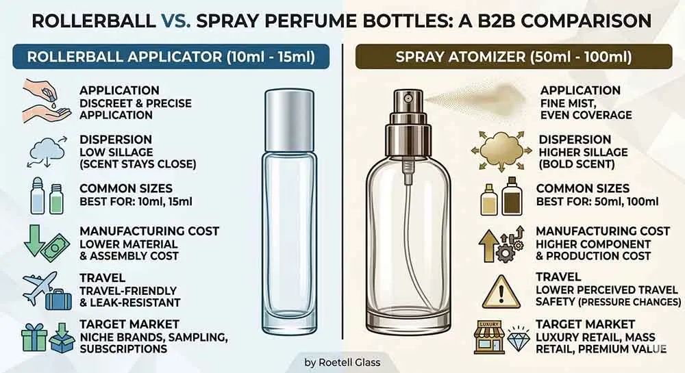 Rollerball vs. Spray Perfume Bottles Wholesale: Which Packaging ...
